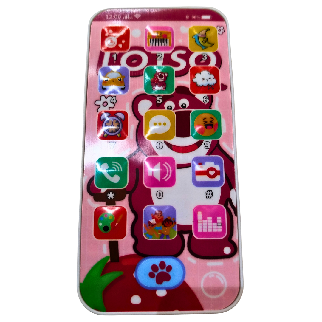 Musical Toy Phone for Kids – Bear-Themed Learning Phone with Lights ...