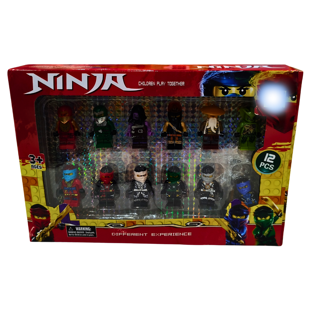 🥷 Ninja Warrior Mini Figures Set – 12 PCS Building Block-Compatible Ac ...
