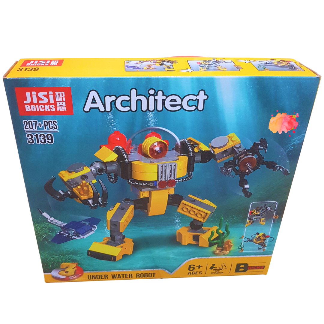 Brick Architect 3-in-1 Underwater Robot Building Blocks Set for Kids ...