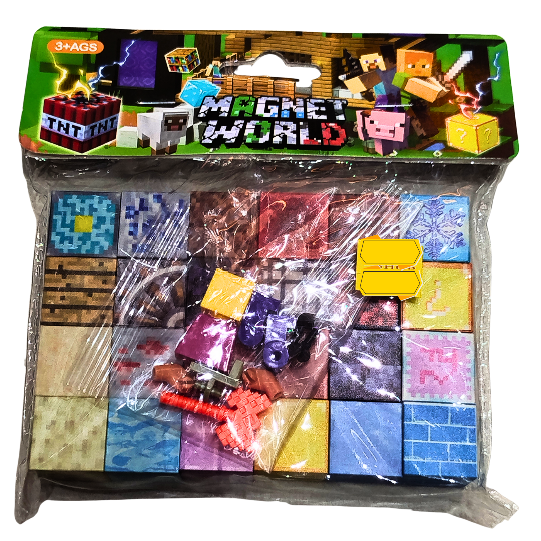 Magnet World Building Block Set – Minecraft-Inspired Magnetic Tiles ...