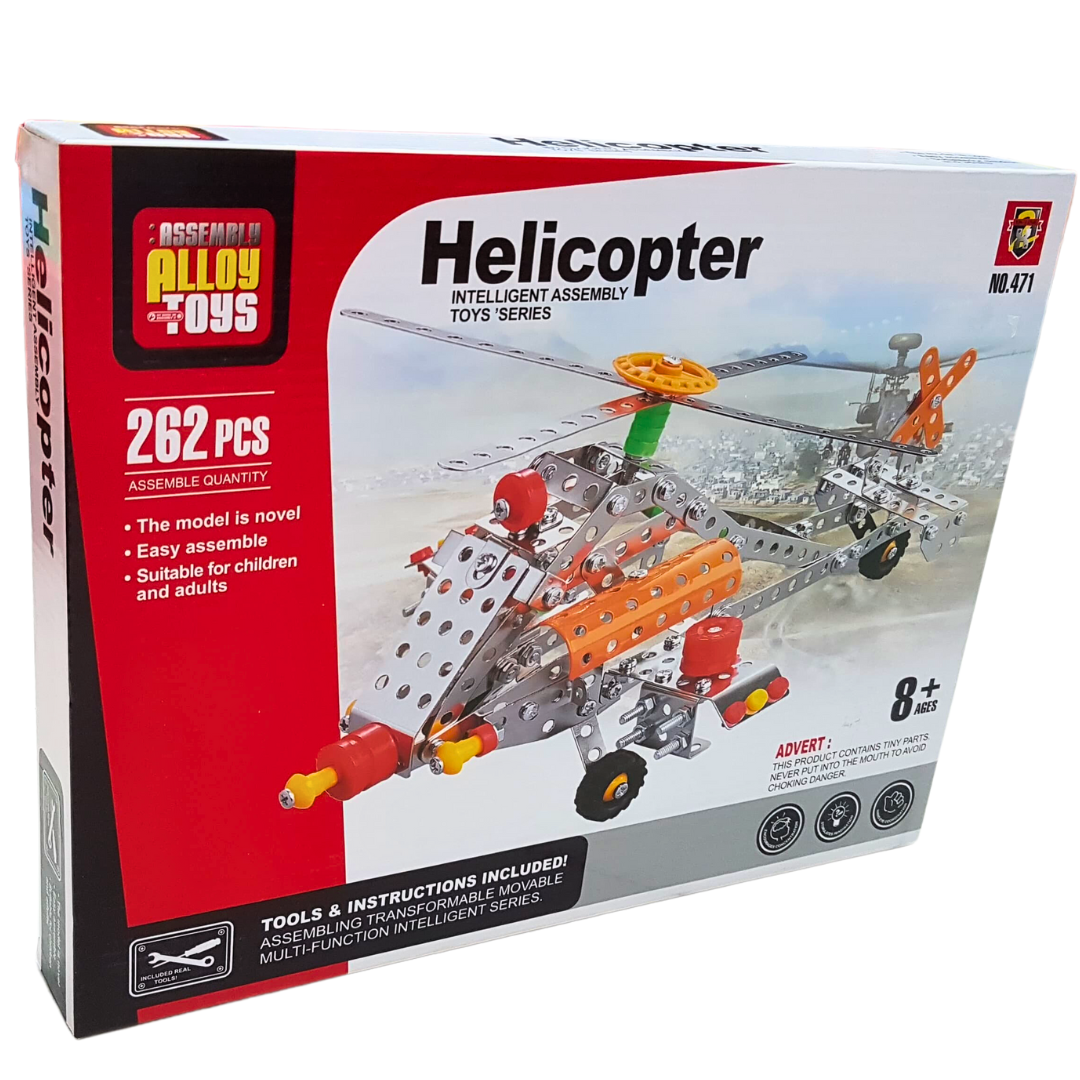 262-Piece Assembly Alloy Helicopter Toy Kit - Intelligent Building Set ...