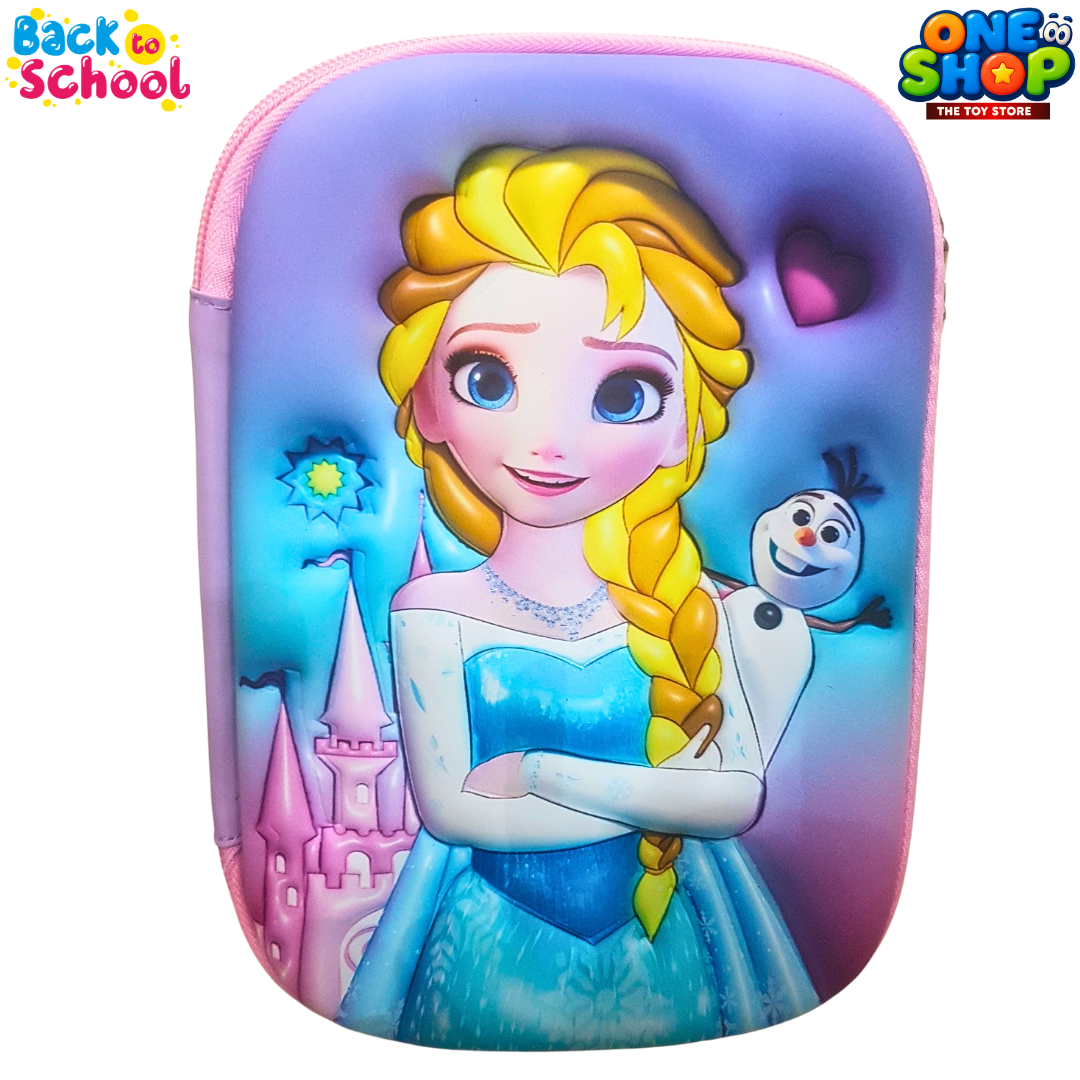 Elsa Pencil Pouch for Girls – 3D Frozen Hard Shell Stationery Organize ...